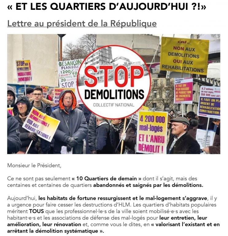 Pétition Stop Démolition - Conférence de presse le 13 juin 2025 à Paris ...